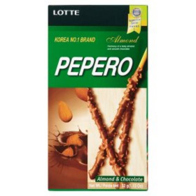 Lotte Pepero Almond Assorted Favour Big Pack 32/256G White Cookie ...