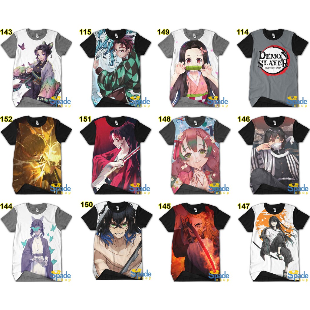 T-shirt kimetsu no yaiba tanjiro,nezuko,zenitsu,inosuke,pillar,Runjungu ...