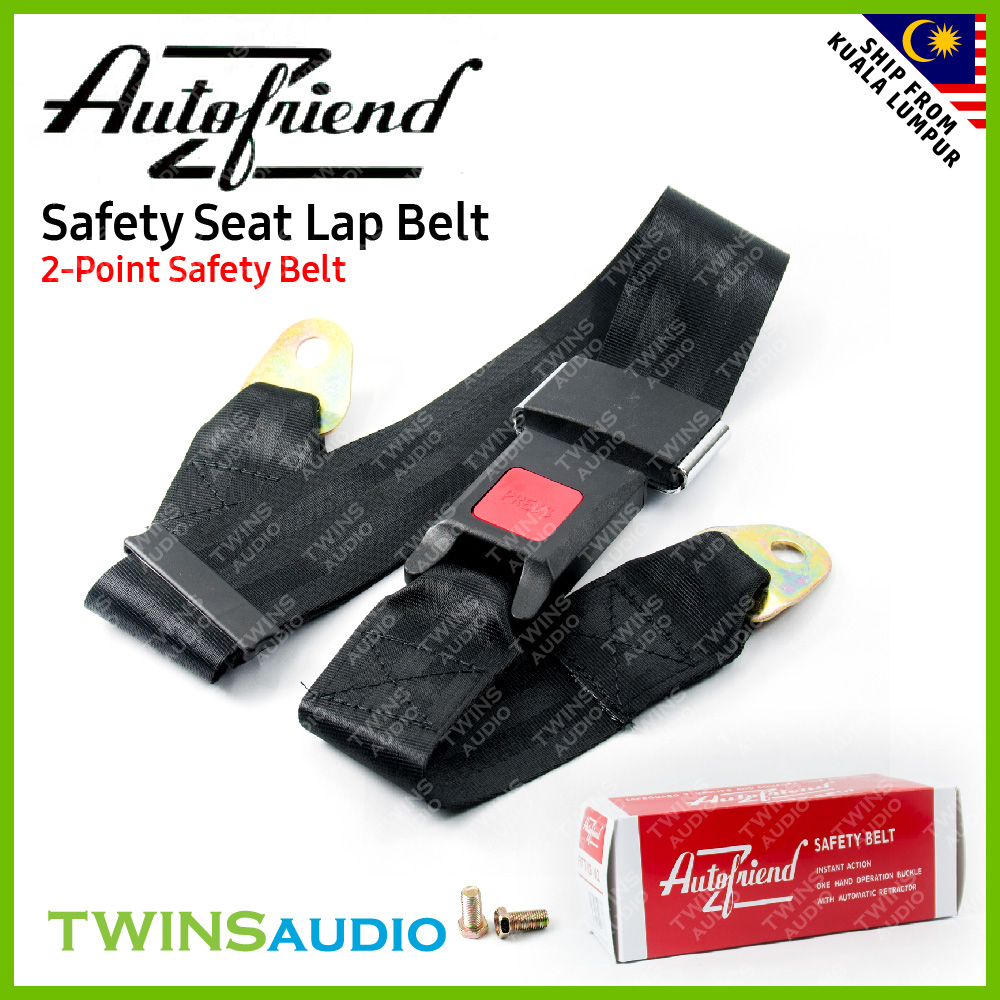 Universal Retractable 3 Point Auto Car Safety Seat Lap Belt Set Kit ...