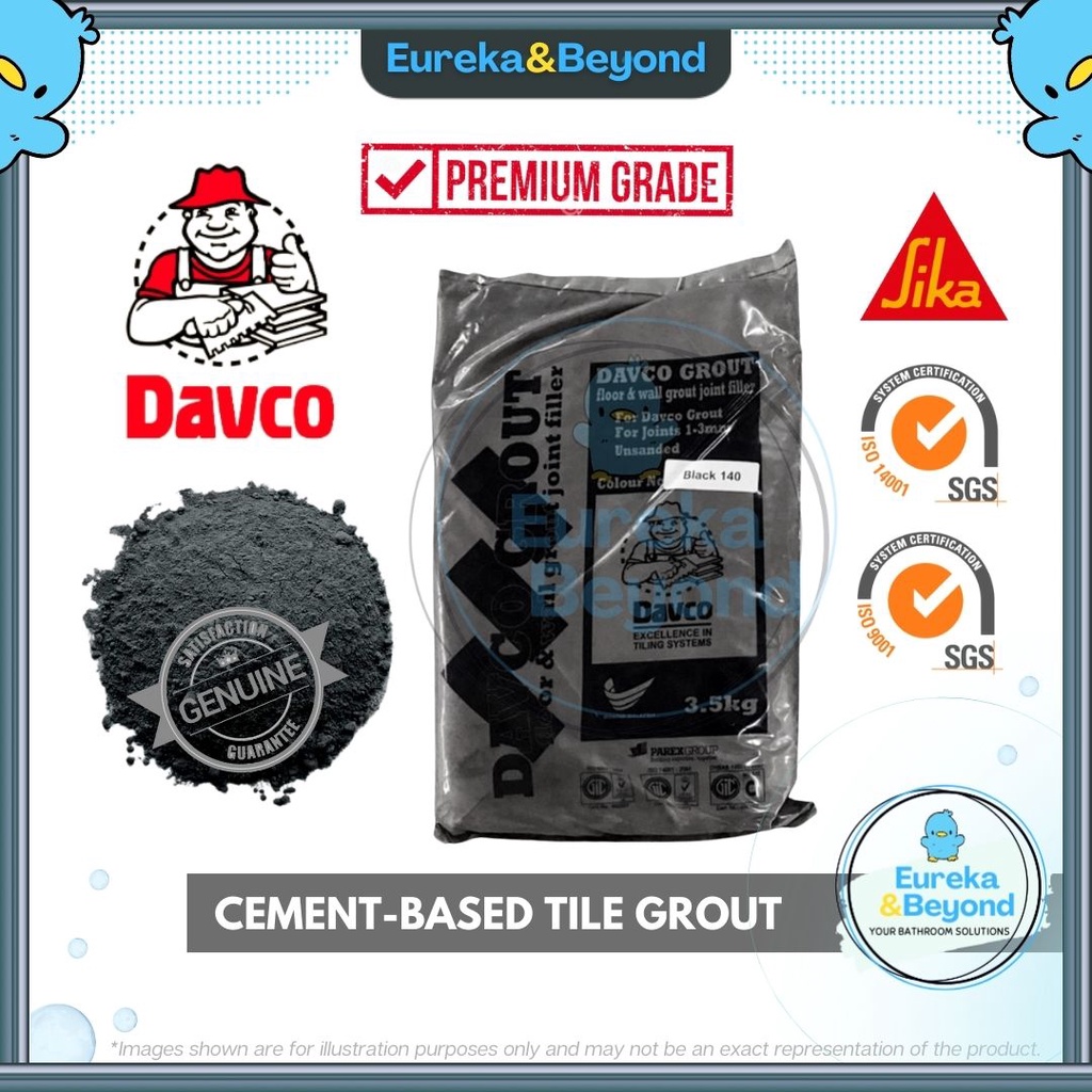 𝗕𝗟𝗔𝗖𝗞 𝗚𝗥𝗢𝗨𝗧 - DAVCO Cementitious Floor & Wall Grout Joint Filler ...