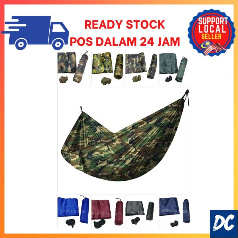 Camping Hammock Outdoor Portable Buaian Gantung saiz Xxl Corak Askar ...
