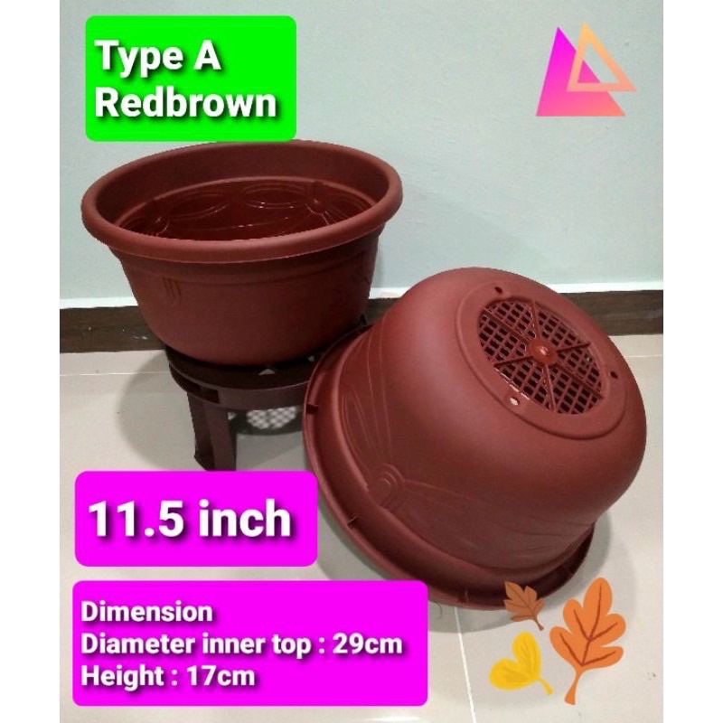 ROUND FLOWER POT FOR PLANTS / PASU BULAT LEPER PELBAGAI SAIZ DAN DESIGN ...