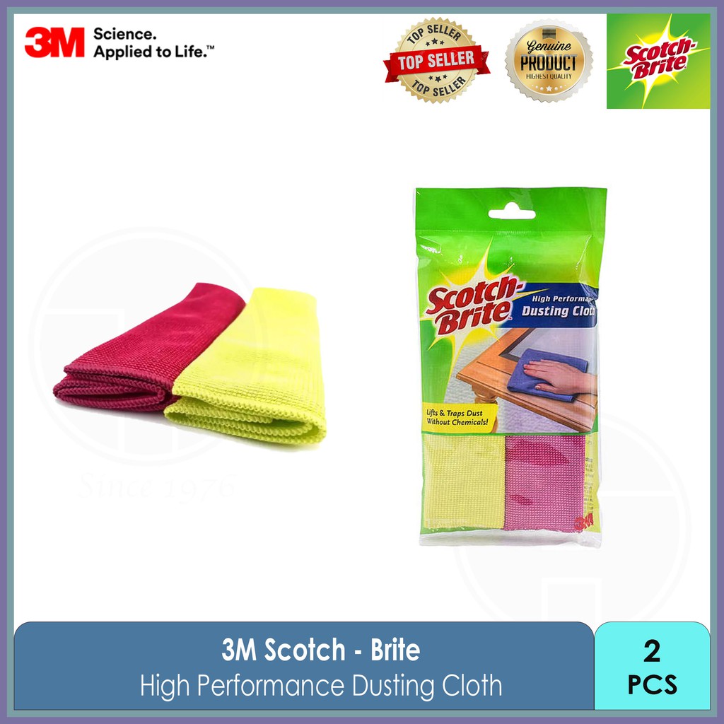 3M Scotch Brite Dusting Cloth (2’s) High Performance Microfiber for ...