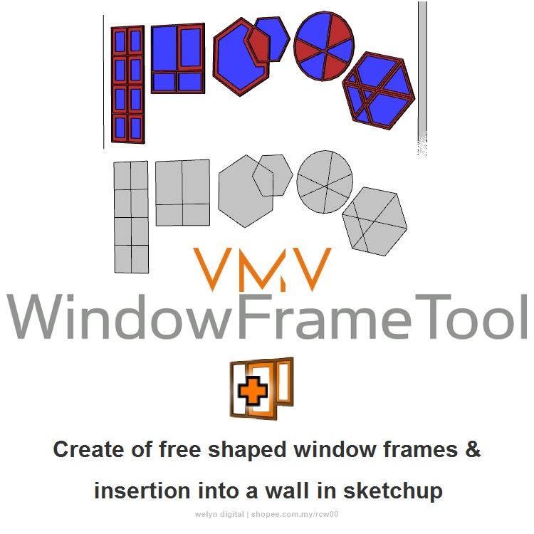 SketchUp | Plugins | Tutorial 2025 VMV WindowFrameTool ed - Create of ...