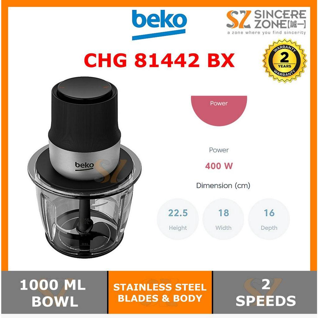 Beko CHG 81442 1L FOOD CHOPPER 400W, 2 SPEED (CHG81442BX) | Shopee Malaysia