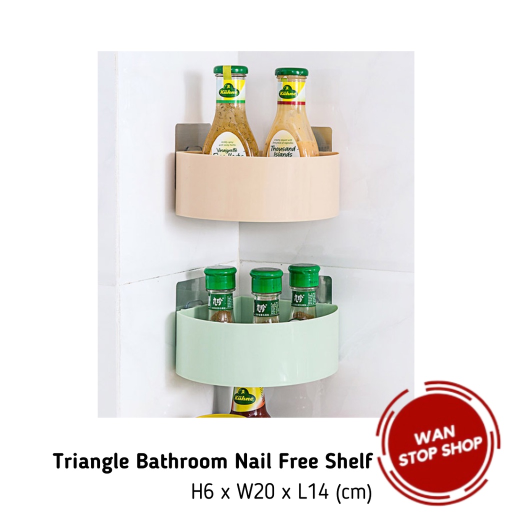 Triangle Nail-Free Corner Shelf Waterproof Triangle Rack, Home Wall ...