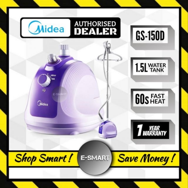 MIDEA GARMENT STEAMER IRON 2L (GS-120D) / GS-150D POWERFUL STEAMER BAJU ...
