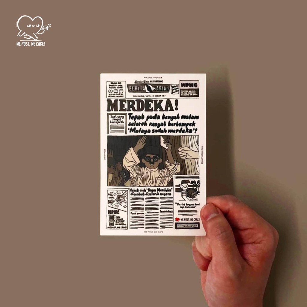 [Postcard / Poskad / 明信片] Merdeka! by We Post, We Care | Shopee Malaysia