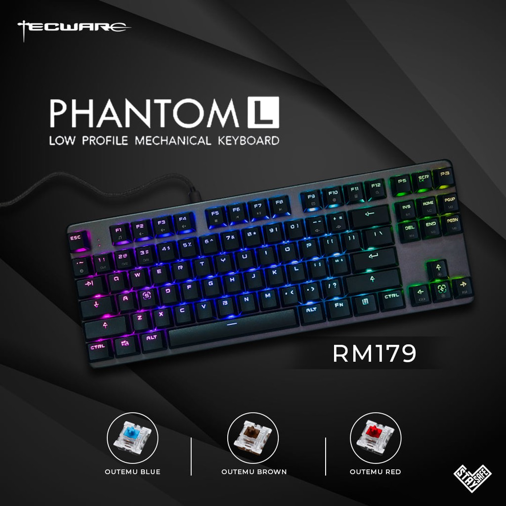 Tecware Phantom L Tkl Low Profile Mechanical Keyboard Shopee Malaysia ...
