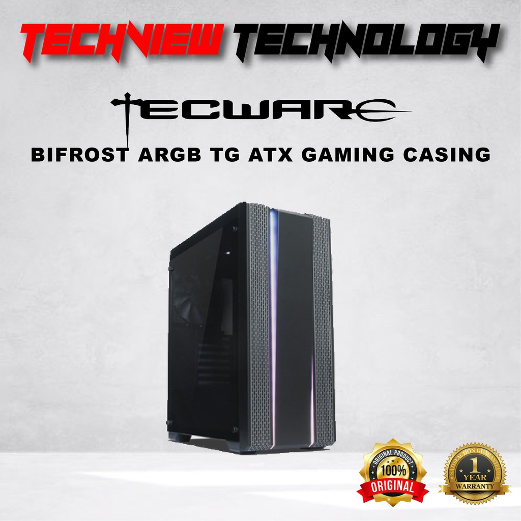 TECWARE BIFROST ARGB TG ATX GAMING CASING | Shopee Malaysia