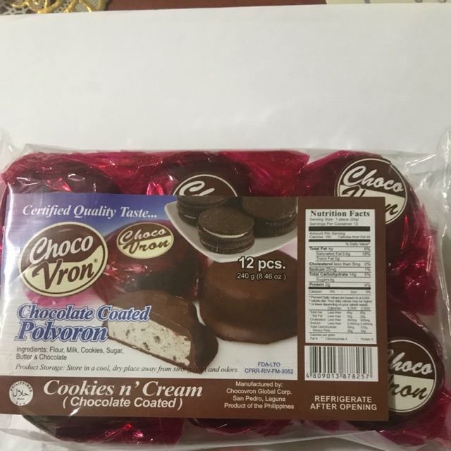 Chocovron Chocolate Coated Polvoron (pinipig ) | Shopee Malaysia