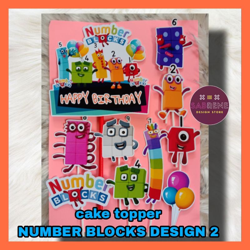 Cake Topper NUMBER BLOCKS DESIGN 2 Ready Stock | Shopee Malaysia