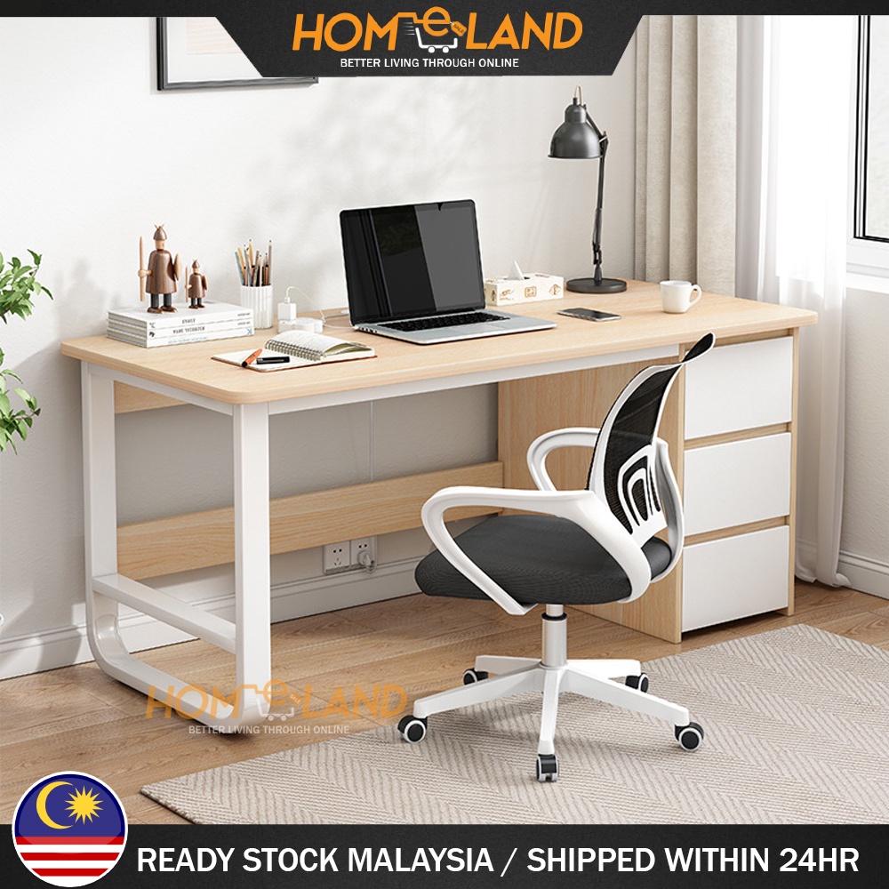 HOMELAND Office Table Computer Desk Study Table Home Office Desk with 3 ...