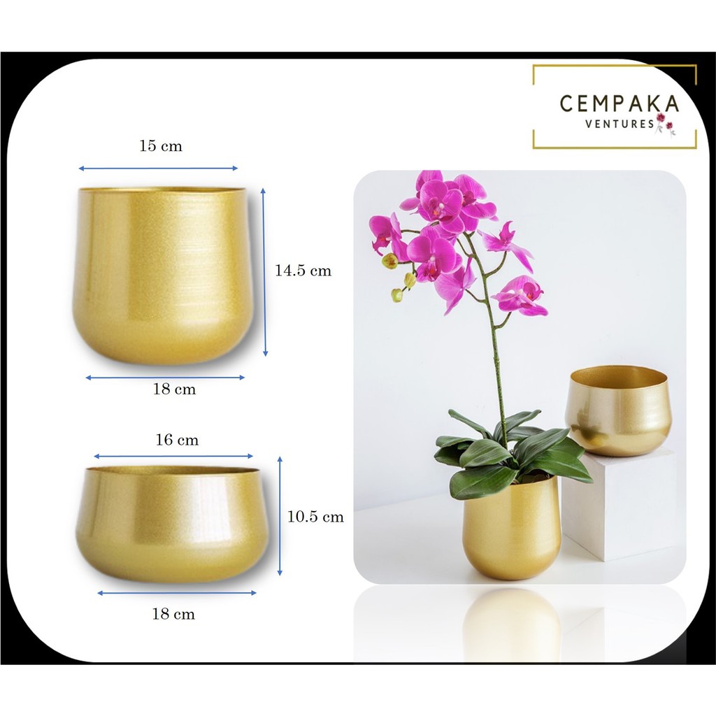 Pasu Orkid Home Decoration 2023 Gold Vase Flower Pot Deko Pasu Bunga ...