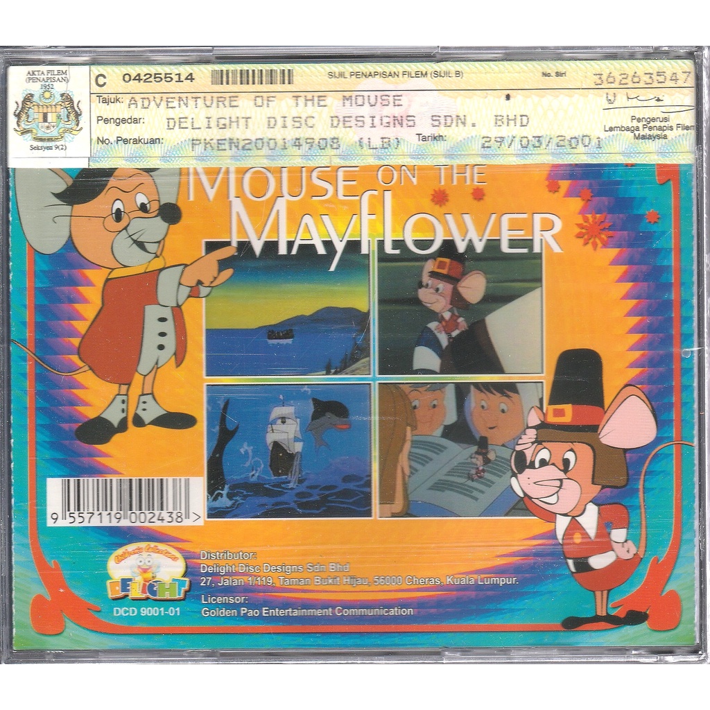 VCD Cartoon - The Mouse On The Mayflower (DCD-9001-01) | Shopee Malaysia