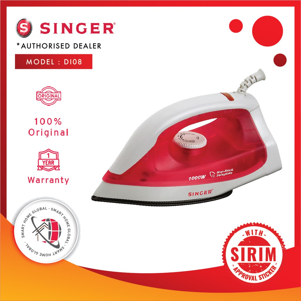 *Bubble Wrap* Singer DI08 Seterika Elektrik *Ready Stock* | Shopee Malaysia