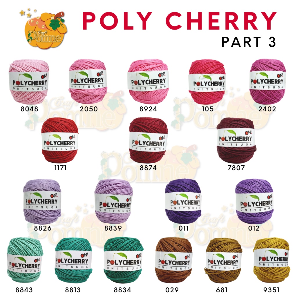 LEBAY Onitsuga Poly Cherry Knitting Yarn (Polyester Yarn) - PART 3 ...