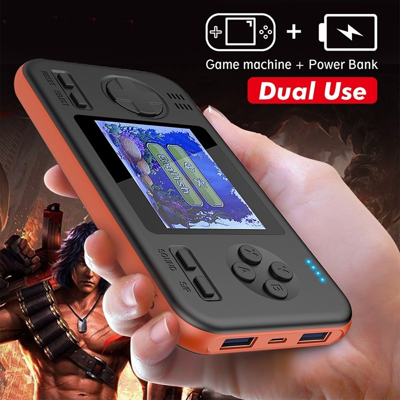 416 Games | 2 in 1 8000mAh Powerbank Retro Game Console Portable ...