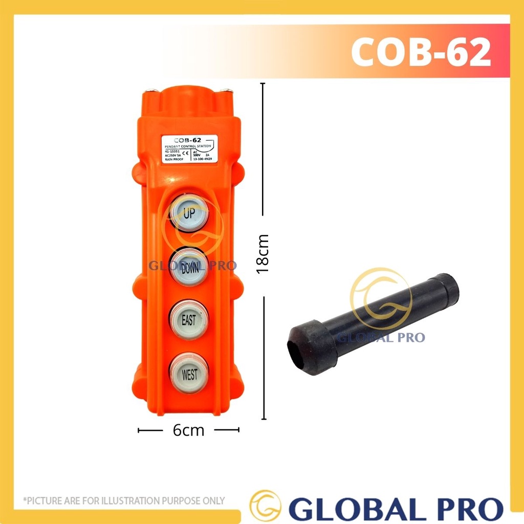 COB-61/COB-62/ COB-63 Rainproof Hoist Crane Push Button Switch Crane ...
