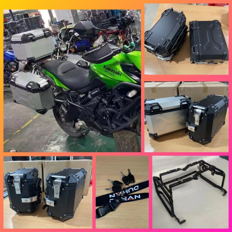 UNIVERSAL SIDE BOX ALUMINIUM 36L WITH BRACKET SIDE BOX BRACKET ONLY🔥🔥🔥 ...