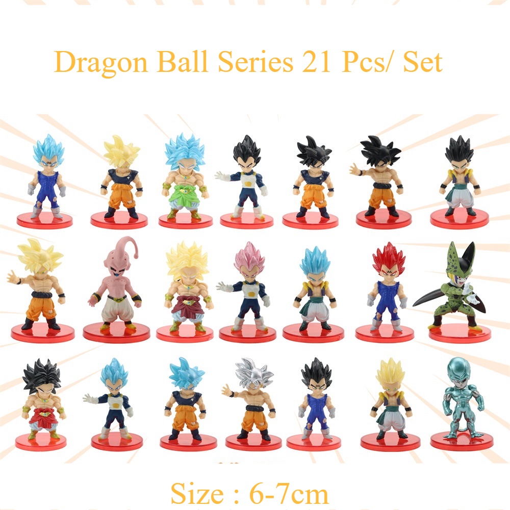 Dragon Ball Mini action figures Model 21 pcs/ Set Super Saiya ...