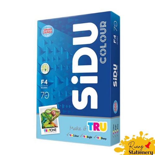 Sinar DUNIA / SIDU HVS Folio Paper /F4 70 Gsm Color / SIDU F4 Paper ...