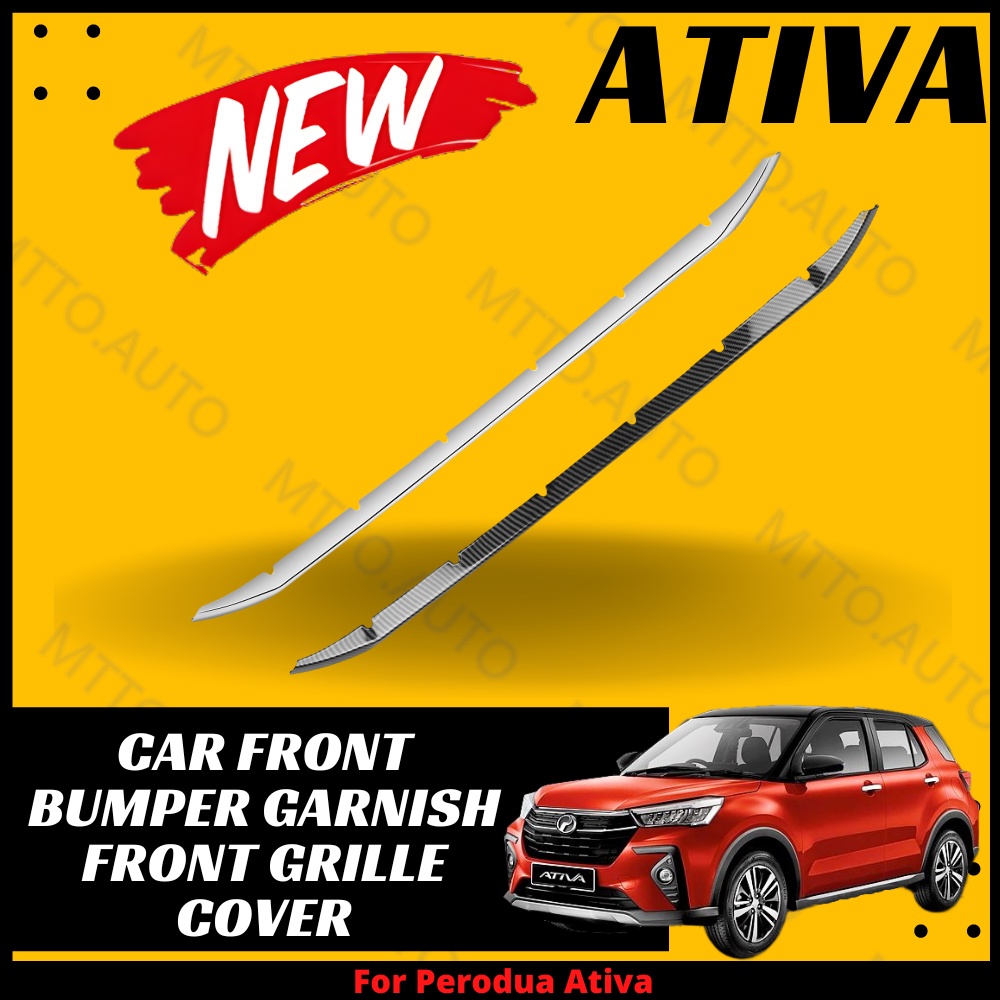 MTTO Perodua Ativa Exterior Car Front Bumper Garnish Front Grille Cover ...