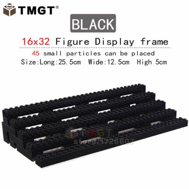 MINIFIGURE DISPLAY BRICK RACK (MEDIUM-BLACK) MG2002 (COMPATIBLE ...