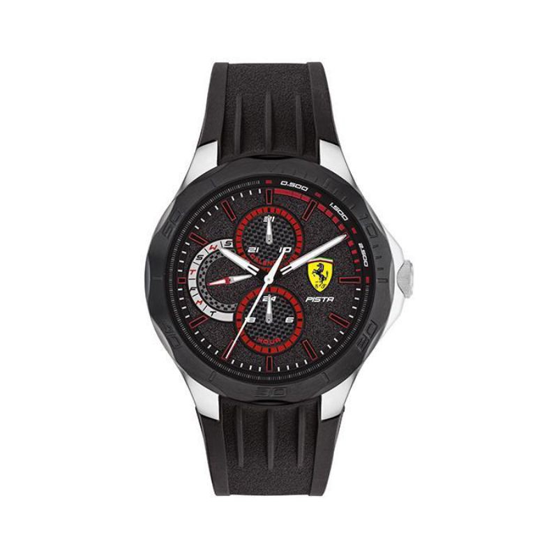 Scuderia Ferrari Pista Black Men's Watch (0830821) | Shopee Malaysia