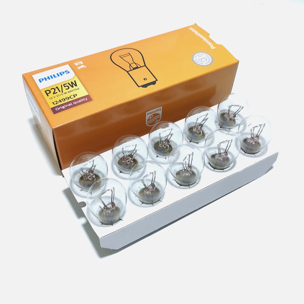 PHILIPS MOTORCYCLE AND CAR BRAKE LIGHT STOP LIGHT BULB P21/5W 12V ...