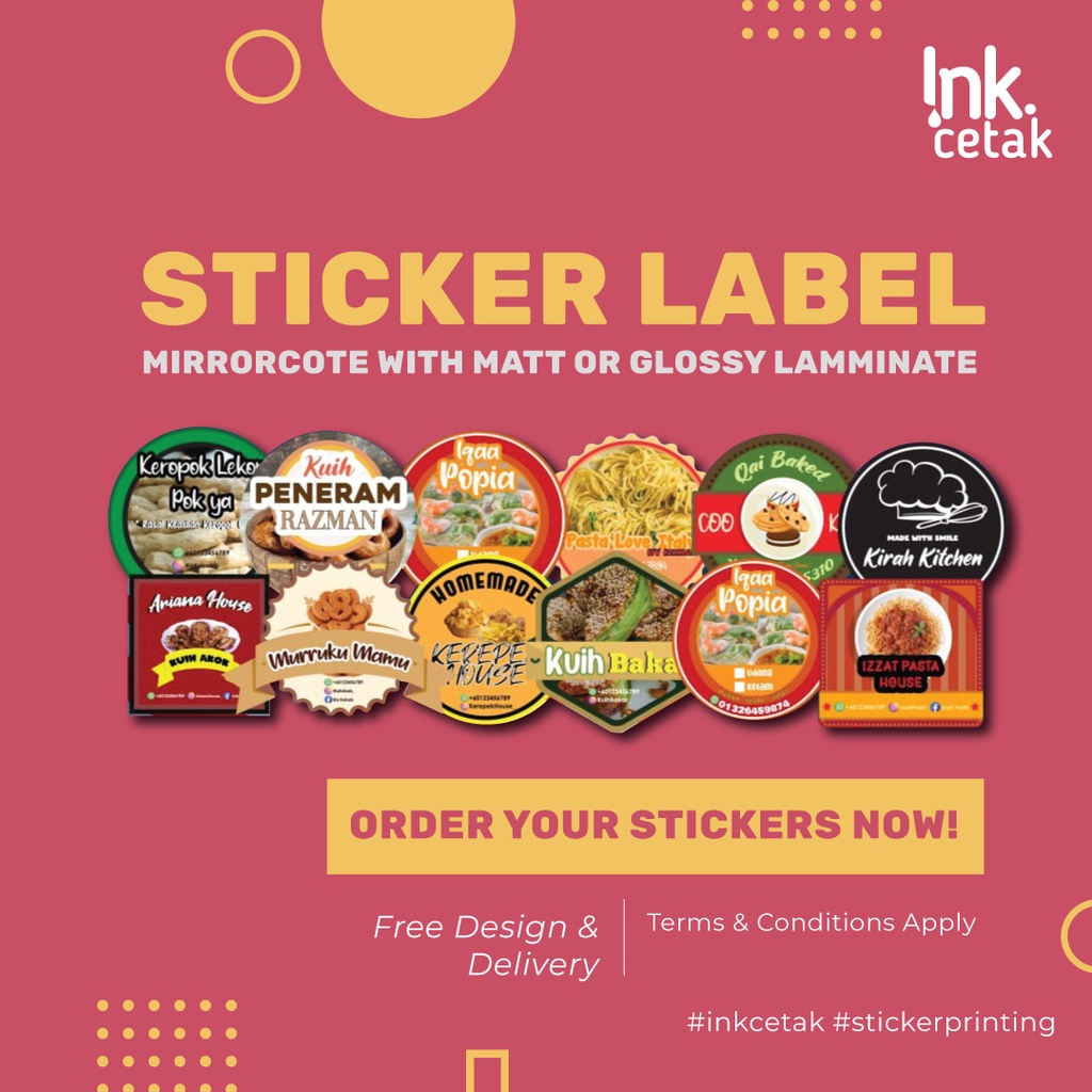 STICKER LABEL PRODUK | MIRRORKOTE STICKER | Shopee Malaysia