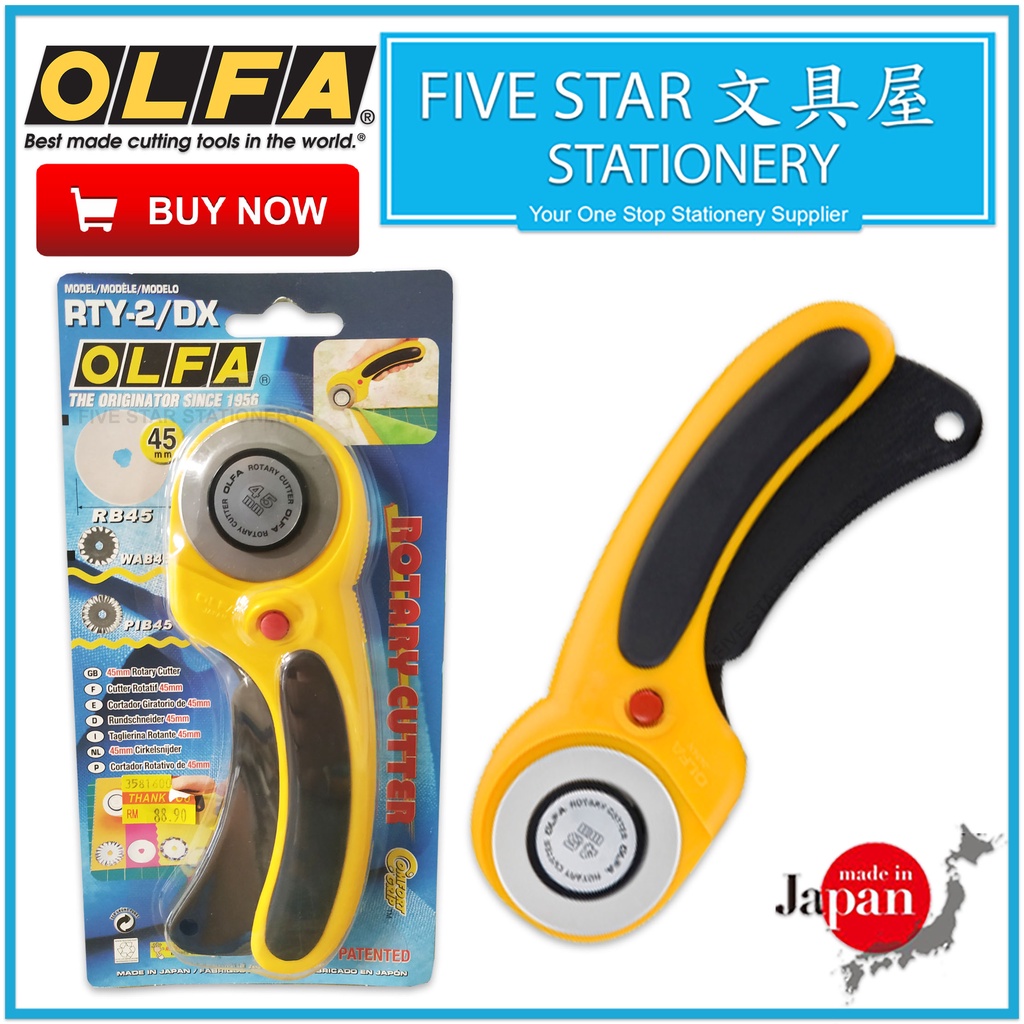 OLFA RTY-2/DX Rotary Sewing Craft Cutter Comfort 45mm Olfa Original Malaysia Pisau Mata Tajam ...