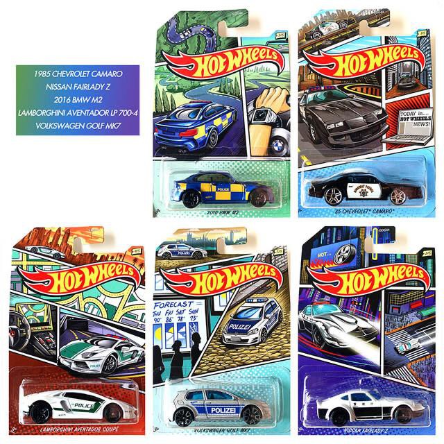 HOT WHEELS [ORIGINAL] HOT WHEELS POLICE SERIES SET OF 5 (GDG44-9C6L ...