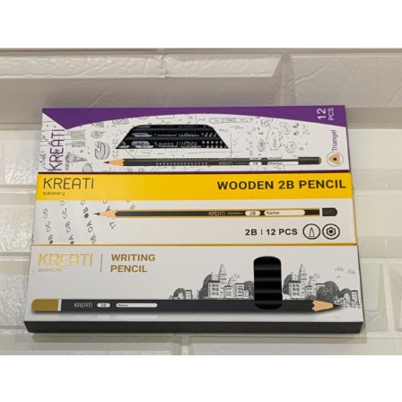Wooden 2B Writing Pencil 12 Pcs ( 1 Box ) | Shopee Malaysia