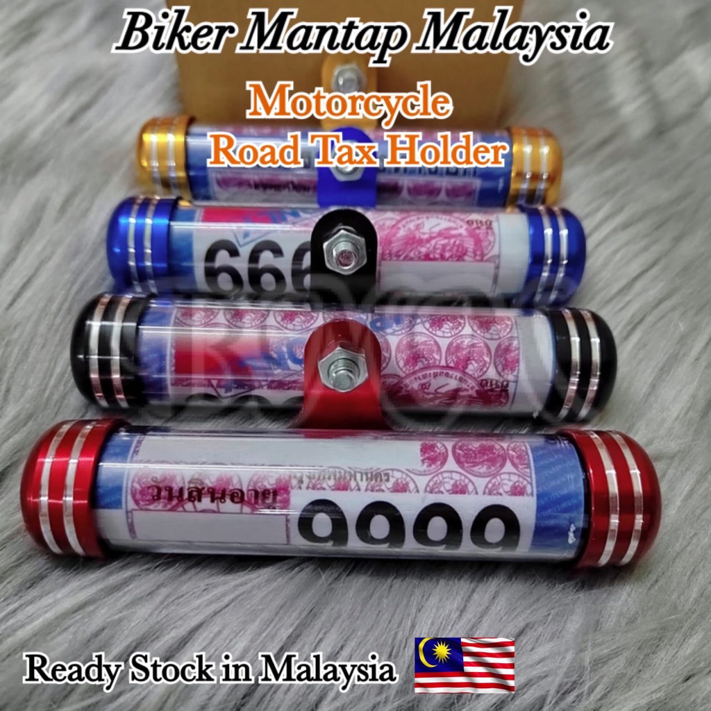 BikerMantap💥Colourful Motorbike Roadtax Holder Roadtax Container Cover ...