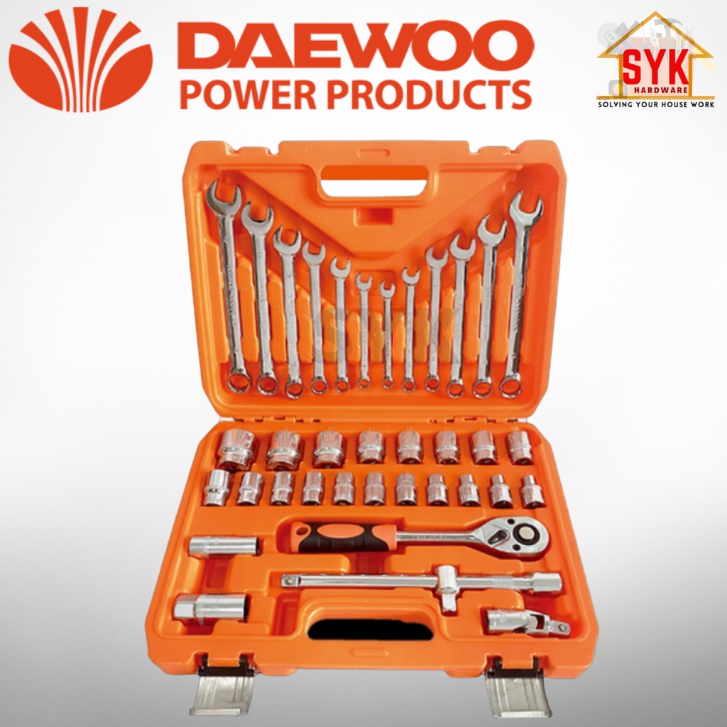 SYK DAEWOO DAHT37S Driver Impact Socket Set (37Pcs) Impak 37Pcs Soket ...