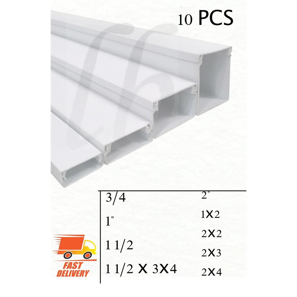 [10PCS ] PVC Casing Wiring Casing Electrical Wire Casing Elektik Pure ...