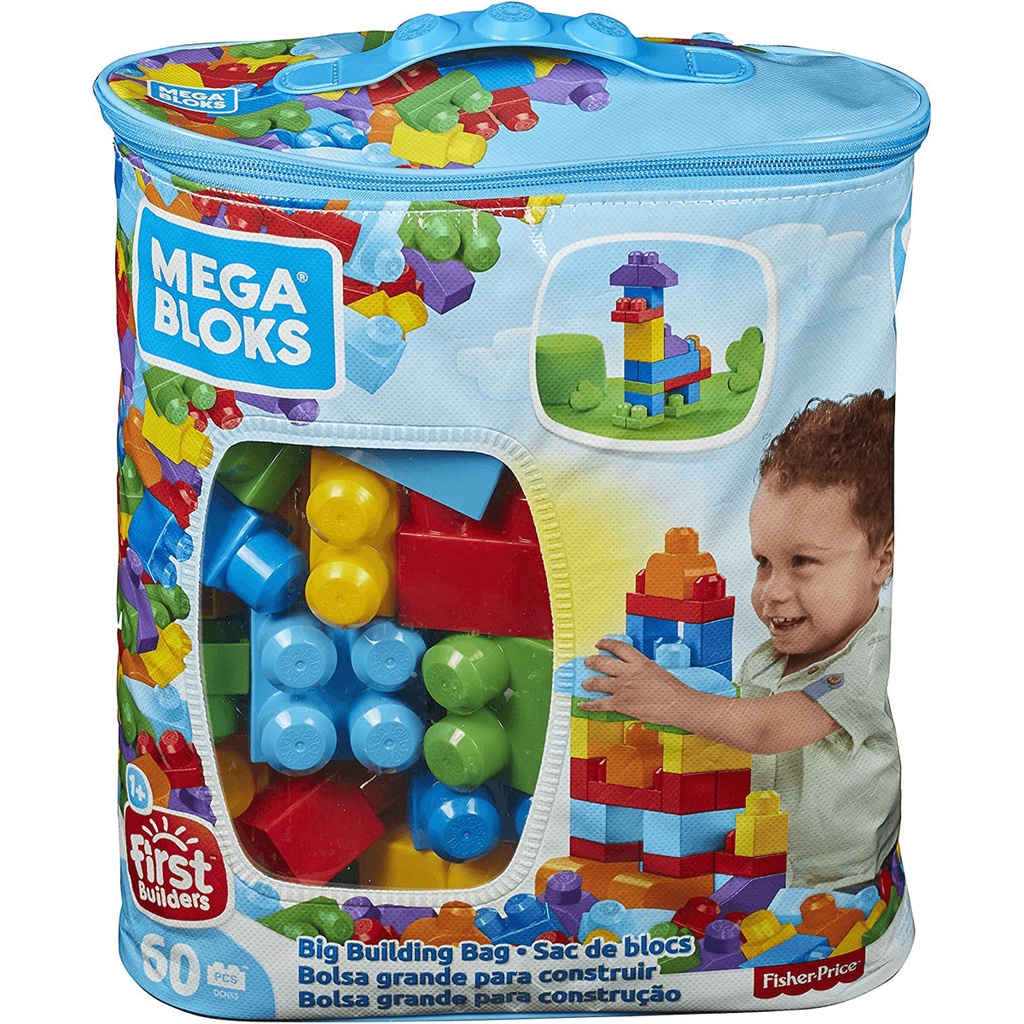 Mattel Mega Bloks First Builder Big Building Bag 60pc | Shopee Malaysia
