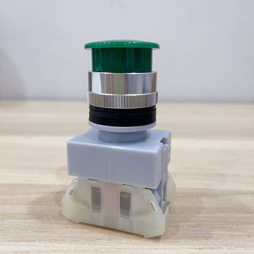 CKC SMALL MUSHROOM HEAD PUSH BUTTON AEPBS-22 1A1B GREEN 22MM | Shopee ...
