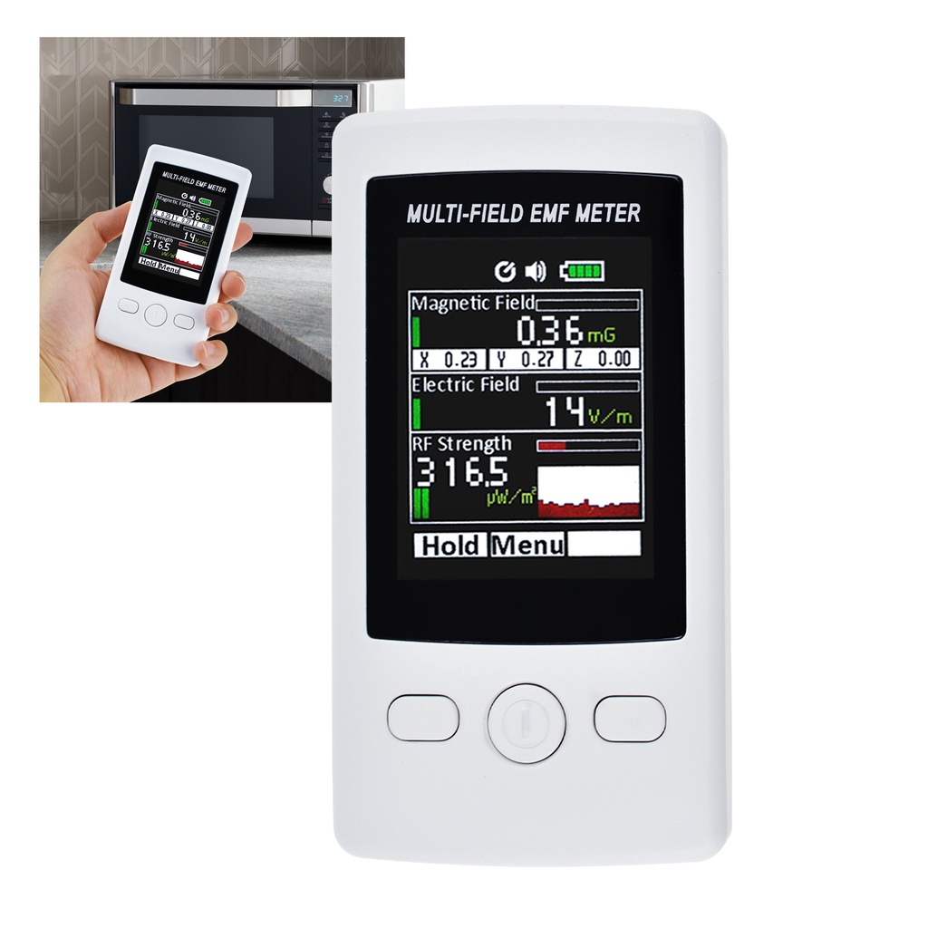 Multi-Field EMF Meter RF Gauss Meter Electromagnetic Electric RF Field ...