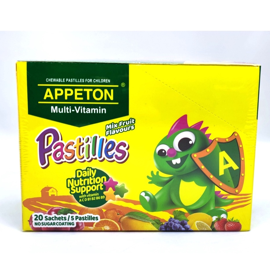 Appeton Multi-Vitamin Pastilles 20 sachets x 5s (Mix Fruit Flavors ...