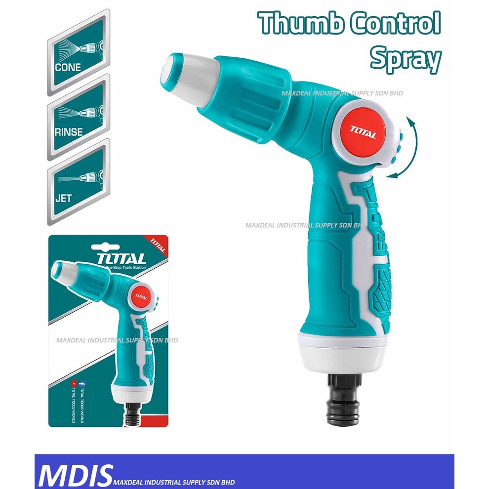 TOTAL THWSG6031 3 Way Adjustable ABS Plastic Trigger Nozzle Sprayer ...