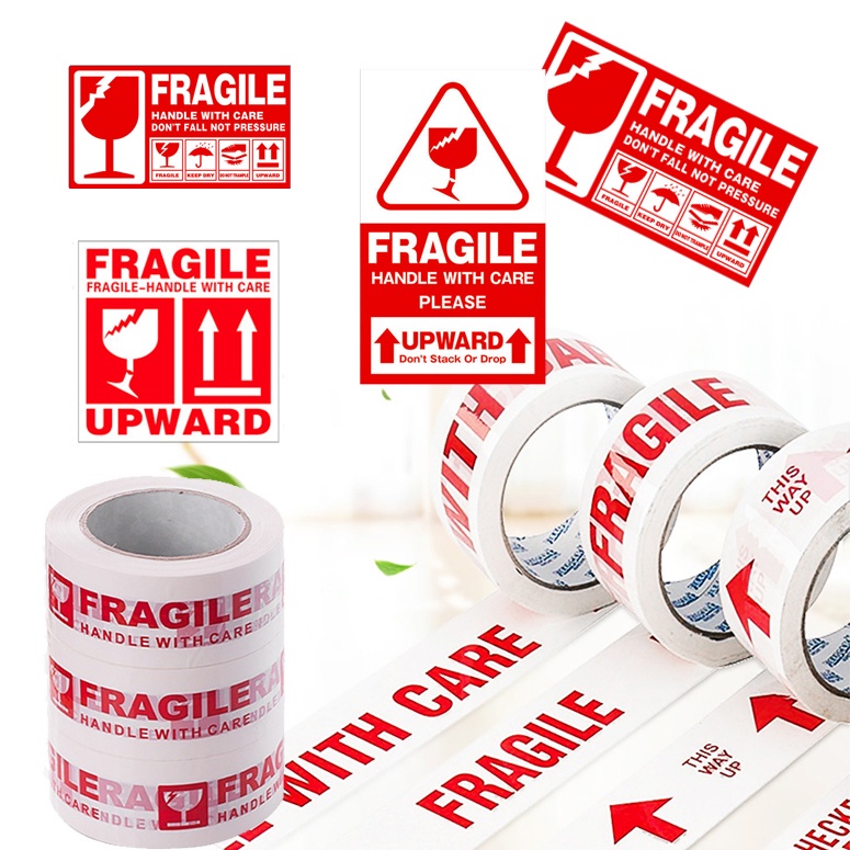 FRAGILE STICKER LABEL/ Mudah Pecah / 易碎品英文标签贴纸 | Shopee Malaysia