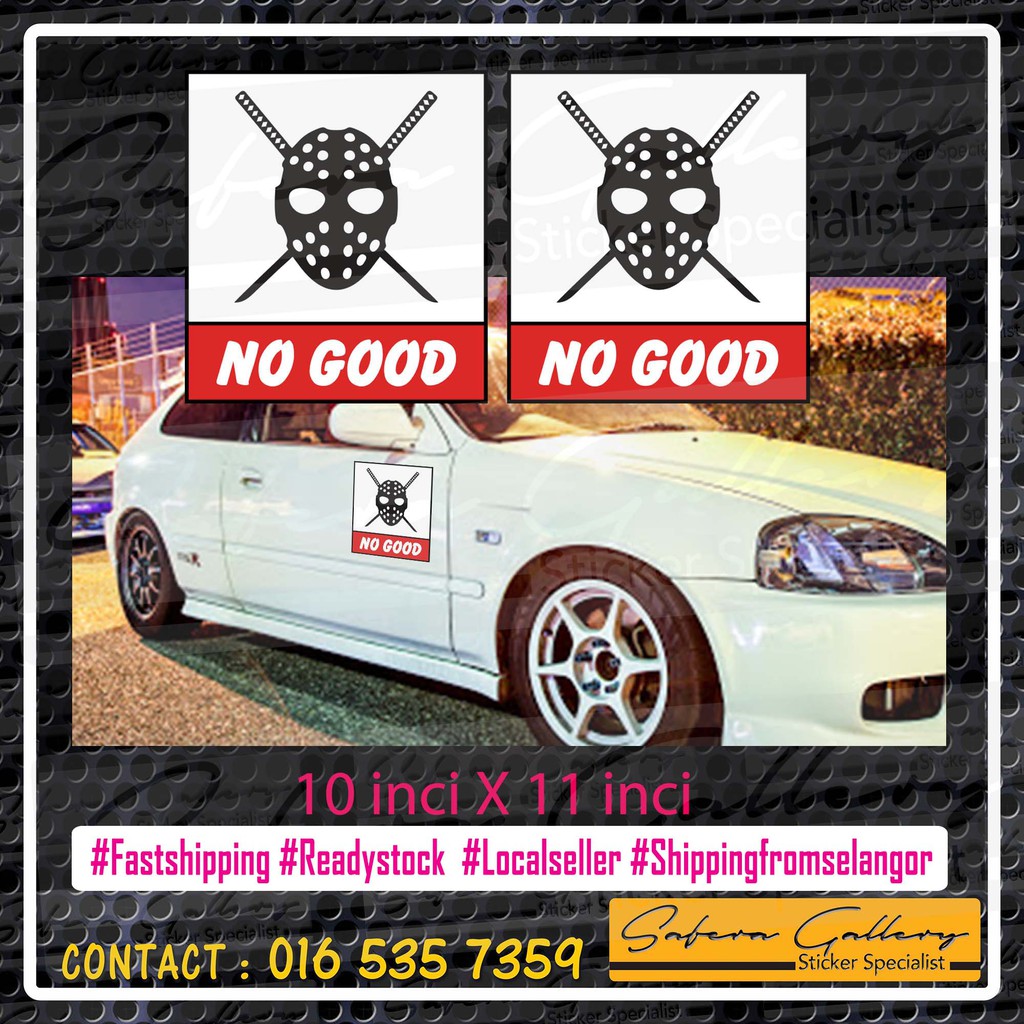 Car Sticker no good racing Japan side door sticker JDM Honda Civic City ...