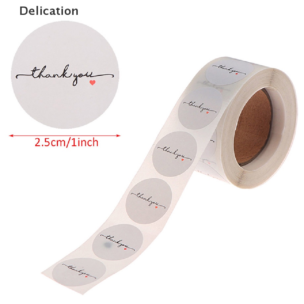 Delication 500pcs/roll Round White paper label er thank you er ...