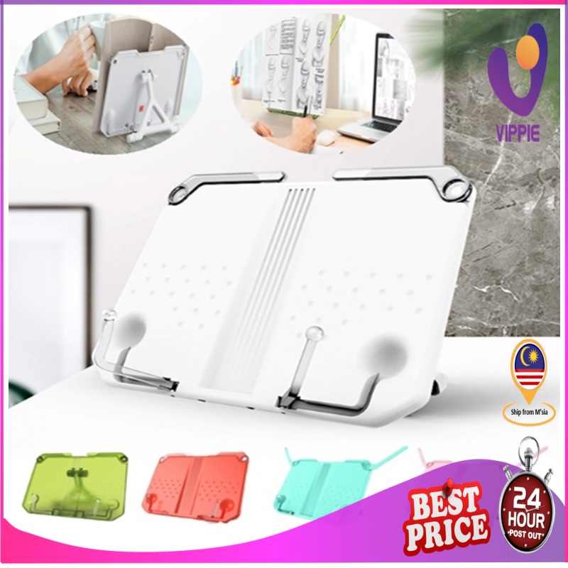 VIPPIE Portable Folding Book Stand Reading Desk Documents Holder Book ...