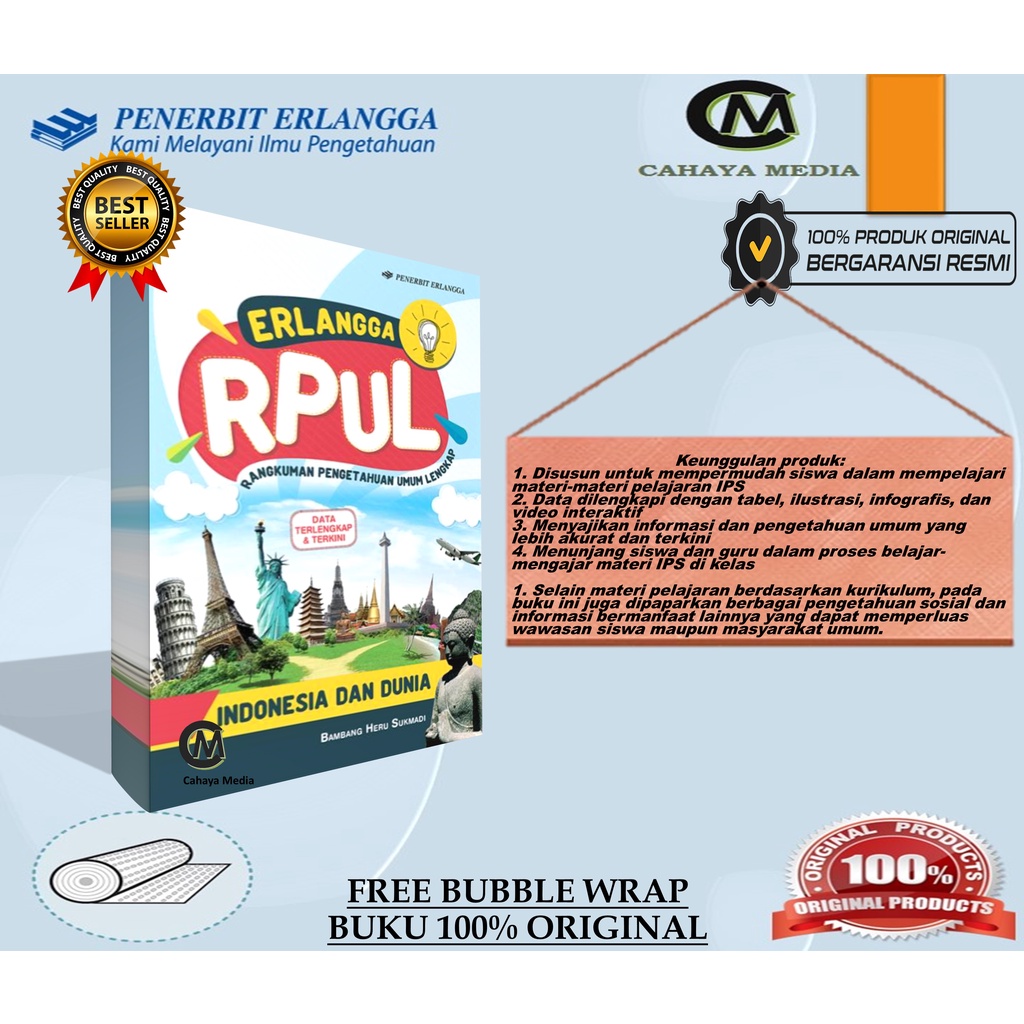 The MOST COMPLETE ORIGINAL ERLANGGA BOOK OF RPUL INDONESIA AND THE ...
