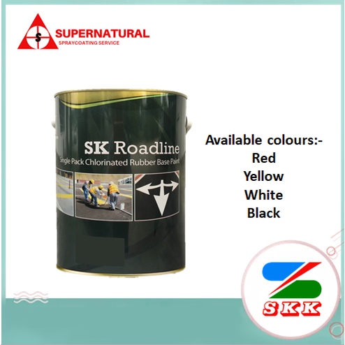 SKK Roadline Paint - 5L cat untuk jalan [Red, Yellow, White, Black] 马路漆 ...