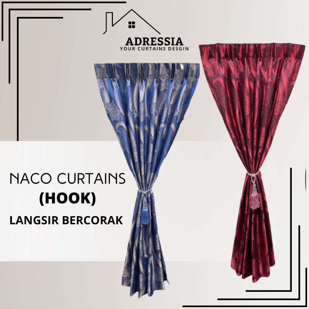 READY STOCK!! LANGSIR BERCORAK , READYMADE CURTAIN! Langsir Rumah ...