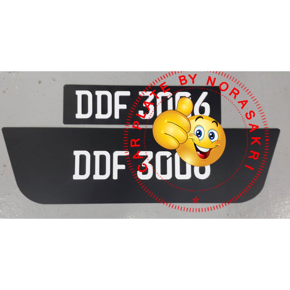 2PCS PLATE NUMBER KERETA BESI - ALL MODEL ( CUSTOM SAIZ ) | Shopee Malaysia